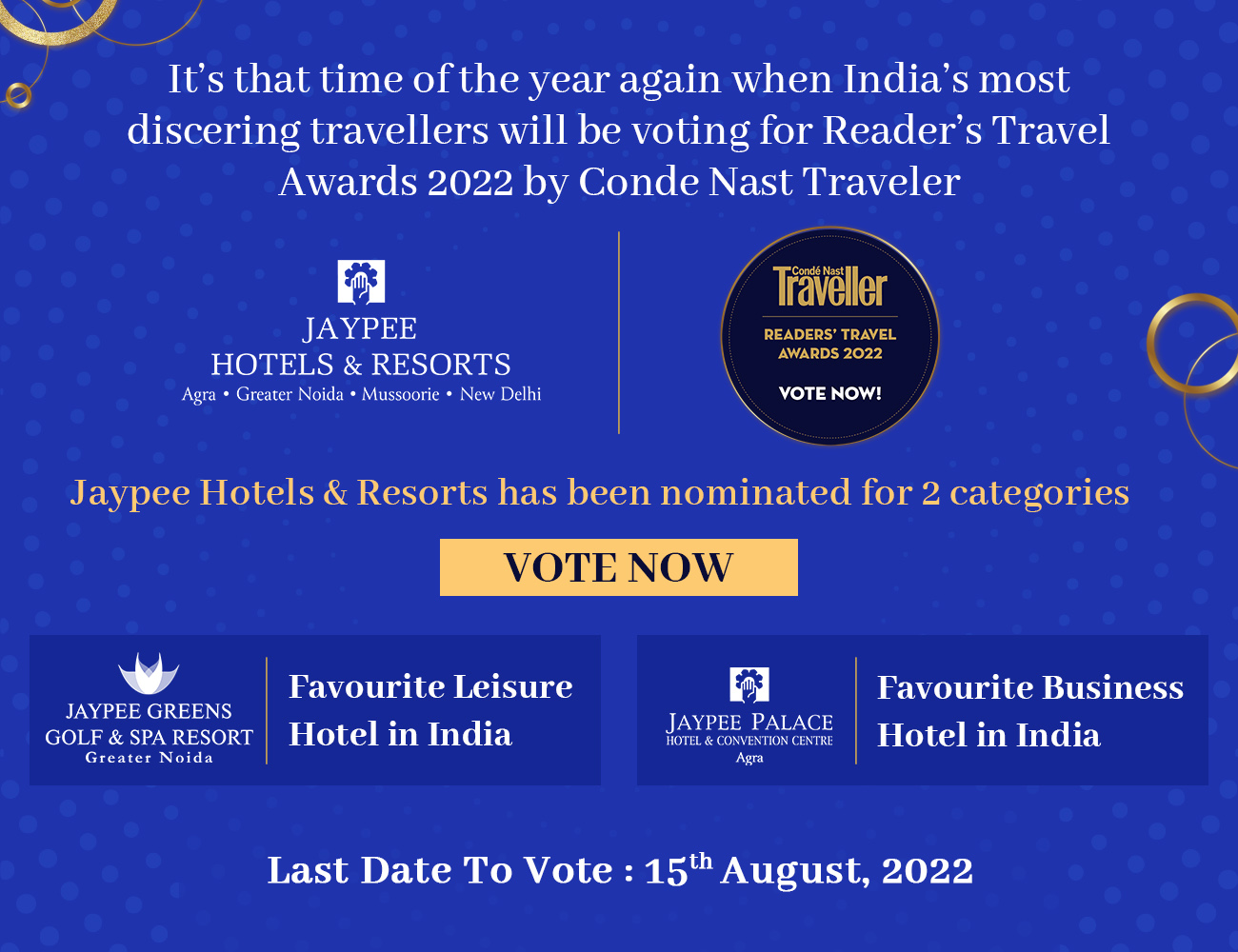 Jaypee Group of Five Star Hotels and Resorts in India